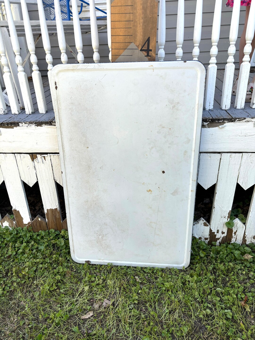 Vintage Porcelain Enamel Table Top for Repurpose or Assemblage - Etsy