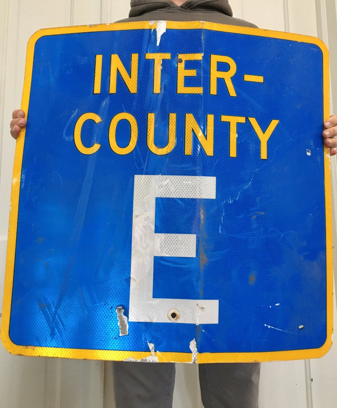 Old Metal Inter County Highway E Sign - Etsy