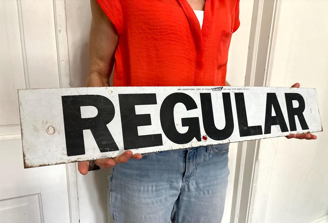 Gas Station Regular Sign - Etsy