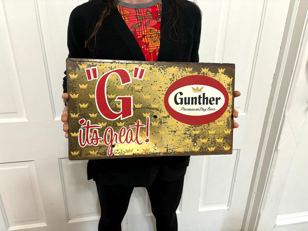 Vintage Gunther Beer Sign - Etsy