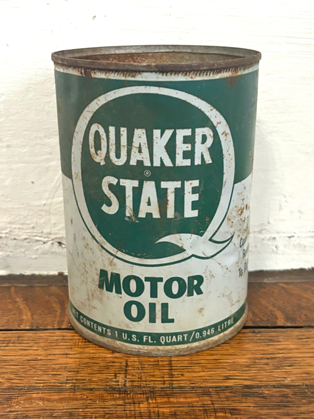 Vintage Quaker State Oil Can - Etsy