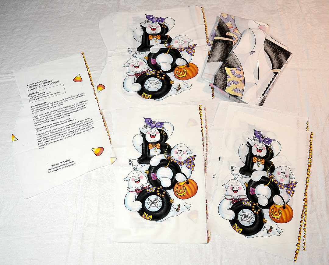 2 Daisy Kingdom Boo Door Panels, Halloween Ghost Door Panels Precut - Etsy