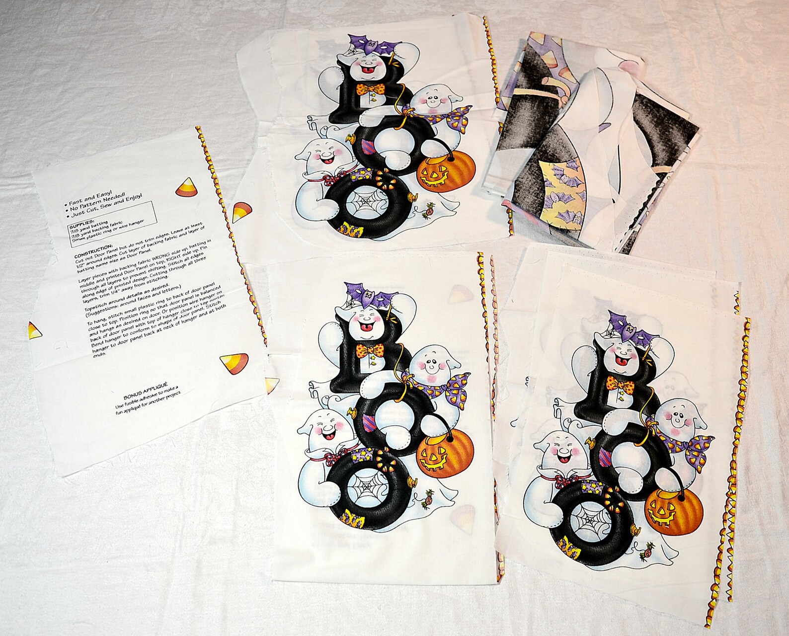 2 Daisy Kingdom Boo Door Panels, Halloween Ghost Door Panels Precut - Etsy