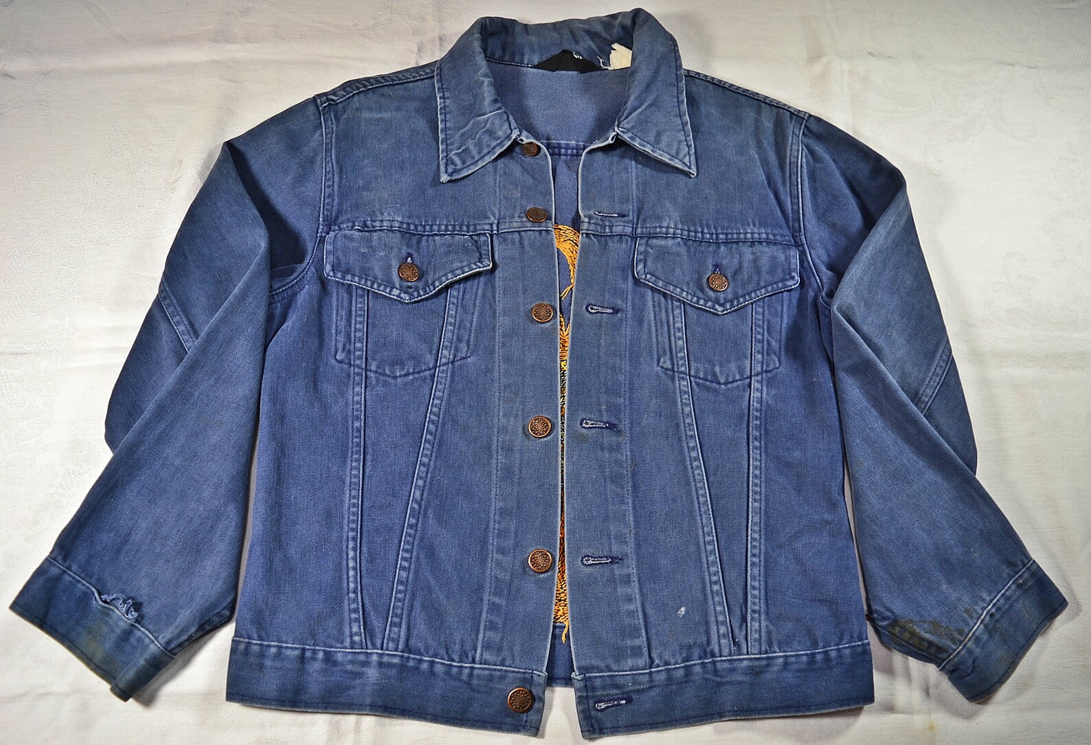 Vintage Montgomery Wards Blue Cotton Jacket With a Sun - Etsy