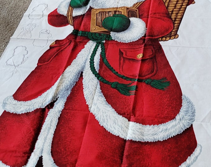 Father Christmas Door Panel V.I.P. Cotton Fabric, DIY, Cut and Sew - Etsy