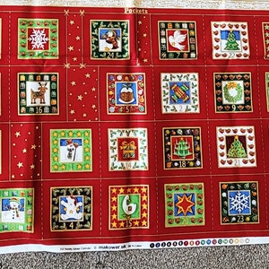 Christmas Advent Calendar, Cloth Wall Hanging With Pockets, DIY, Cut ...