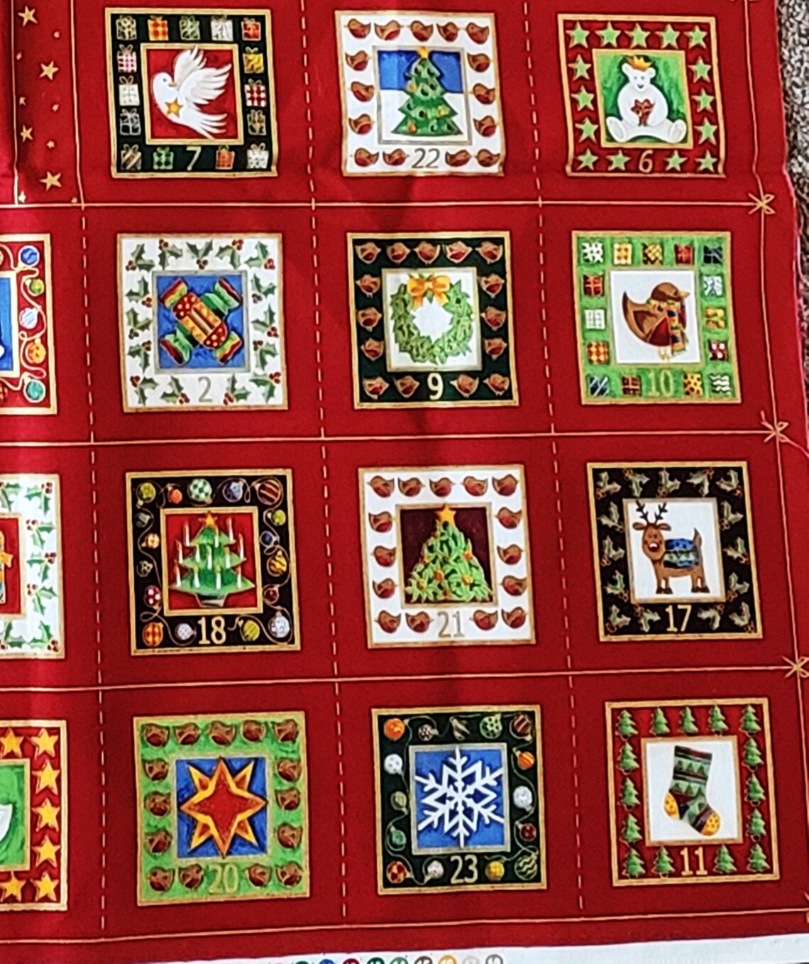Christmas Advent Calendar, Cloth Wall Hanging With Pockets, DIY, Cut ...
