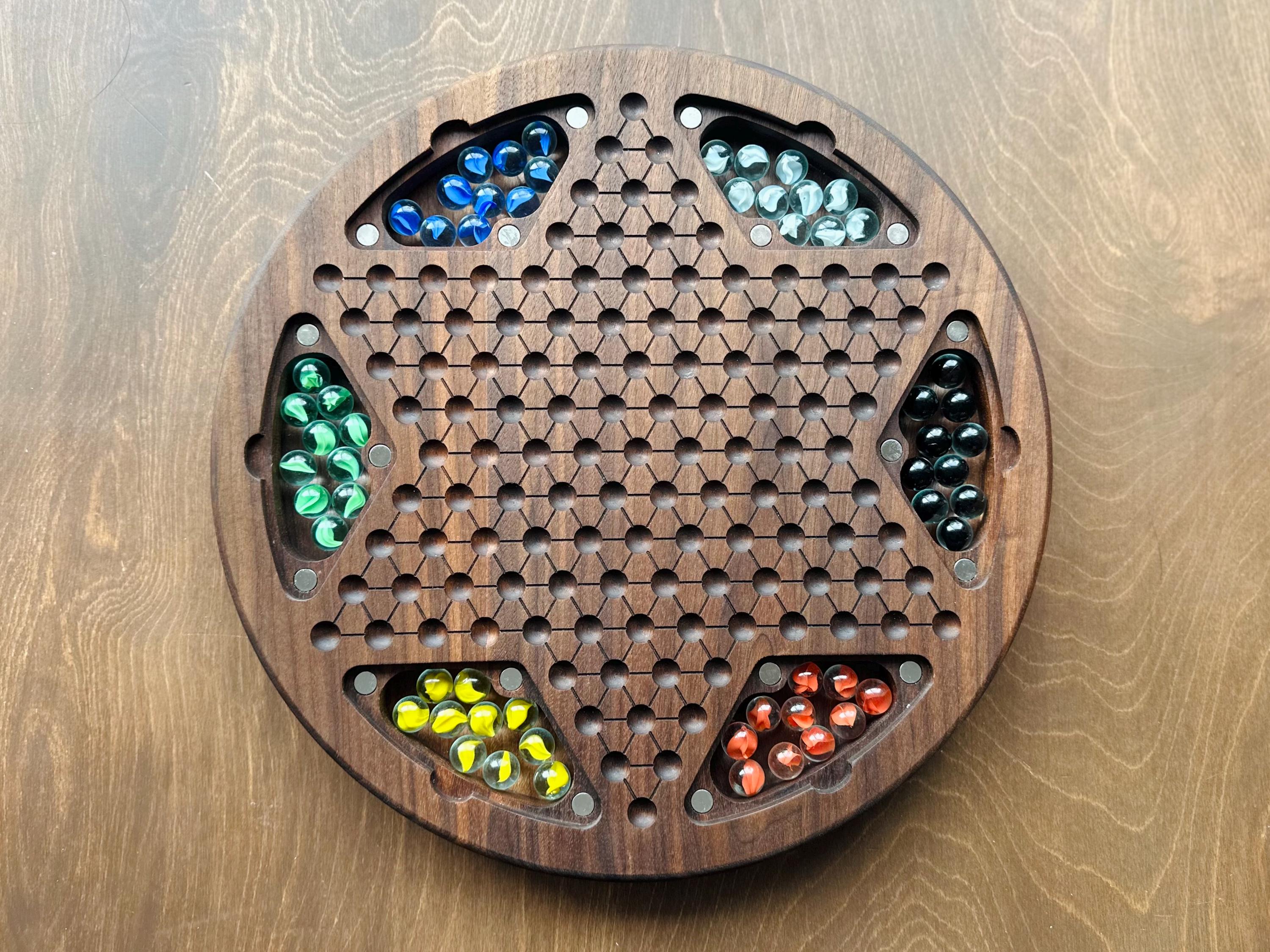 Chinese Checkers Board With Marble Storage CNC Files | Chinese Chequers ...