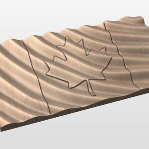 3D Wavy Canada Flag (pattern 1) CNC Files | Stl | Crv | Crv3d | 3D ...