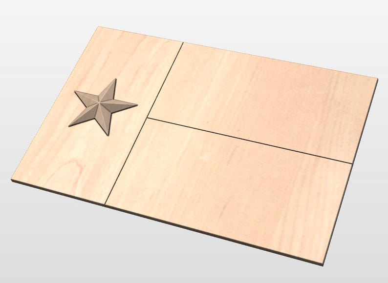 3D Texas State Flag CNC Files | Stl | 3D Model | Houston | Dallas ...