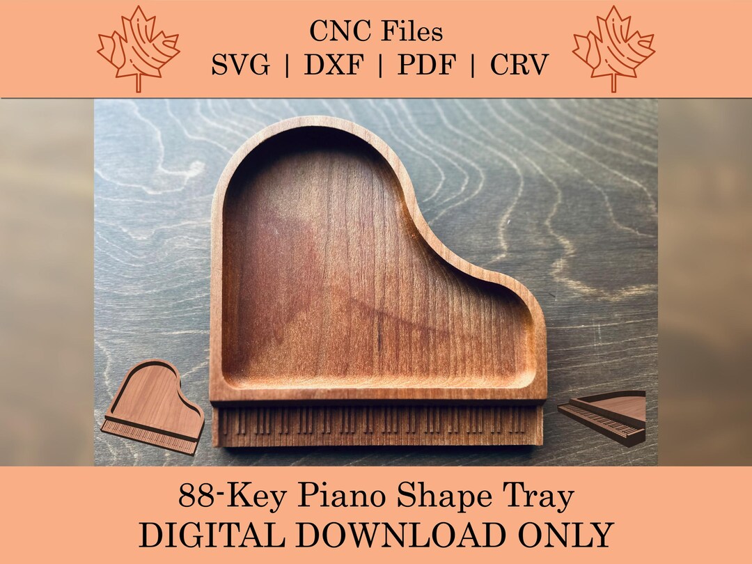 88-key Piano Shape Tray CNC Files | Vectors | Svg | Dxf | Pdf | Crv ...