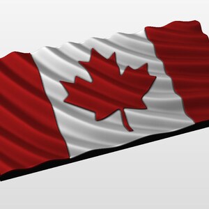 3D Wavy Canada Flag (pattern 1) CNC Files | Stl | Crv | Crv3d | 3D ...