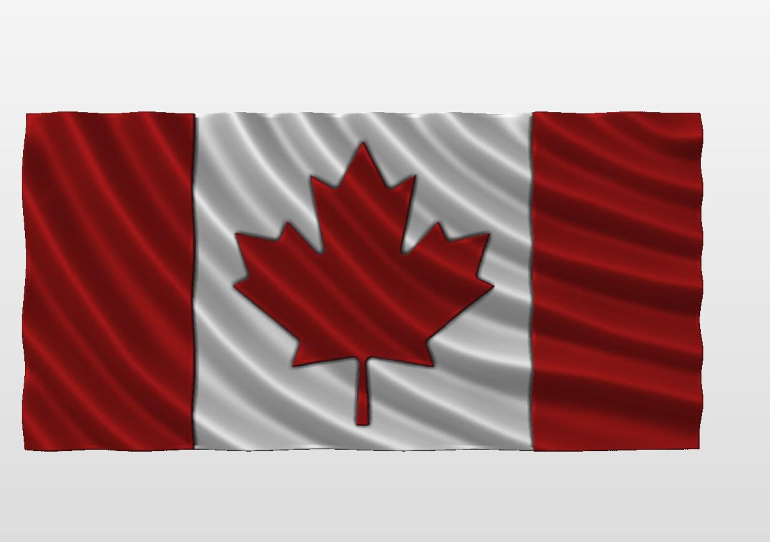 3D Wavy Canada Flag (pattern 1) CNC Files | Stl | Crv | Crv3d | 3D ...