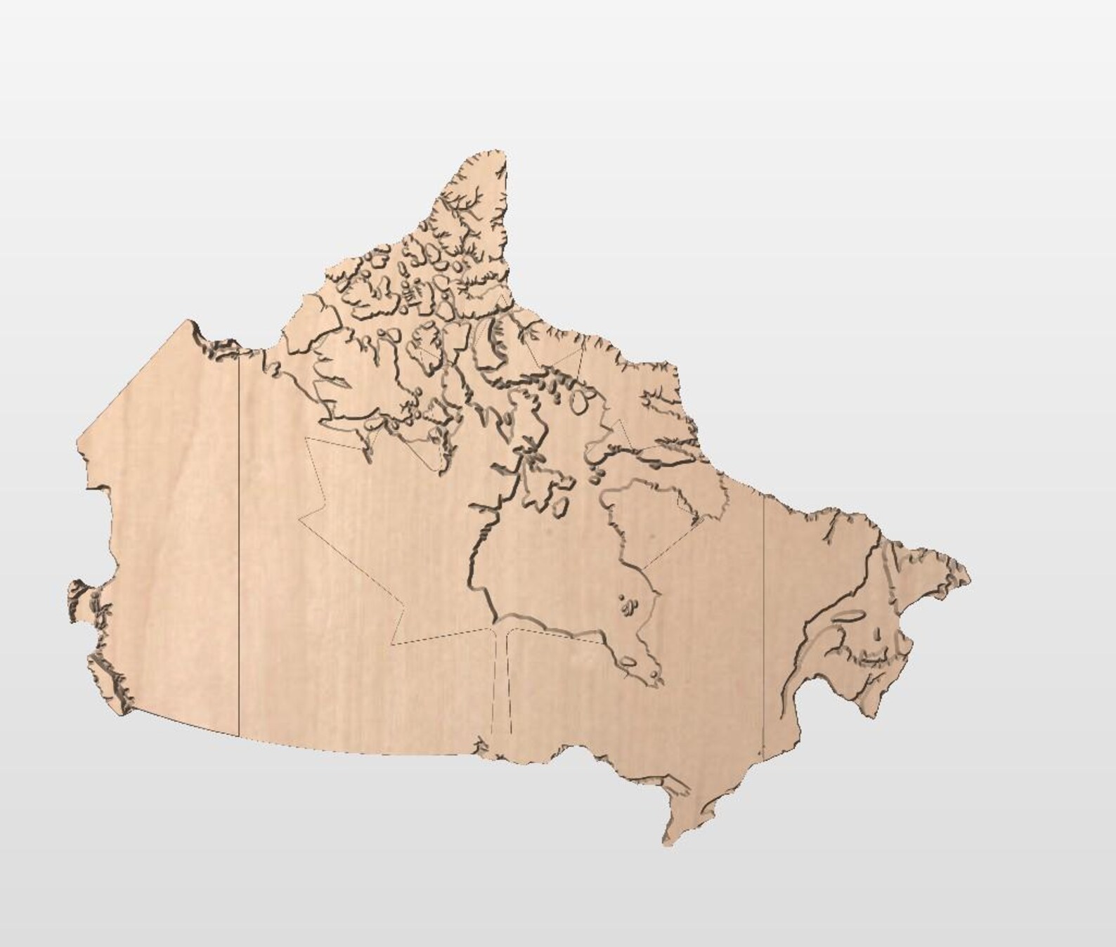 Canada Map Flag (detailed) CNC Files | Svg | Dxf | Pdf | Crv | Maple ...