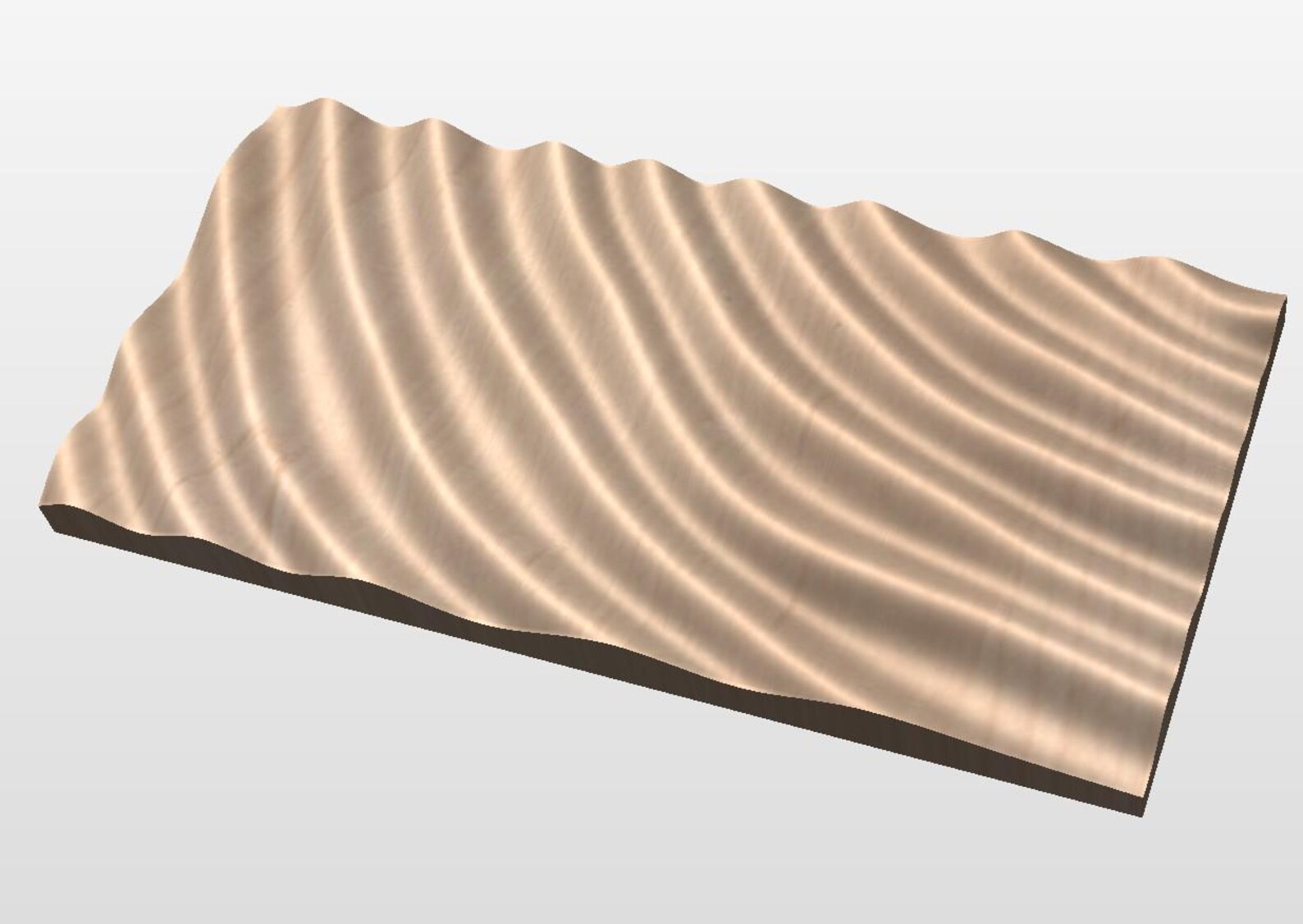 3D Wave Model (pattern 1) | STL | CNC Files | 3D Model | Wavy Flag | 3D ...