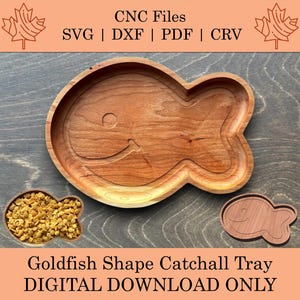 Goldfish Shape Catchall Tray CNC Files | Vectors | Svg | Dxf | Pdf ...