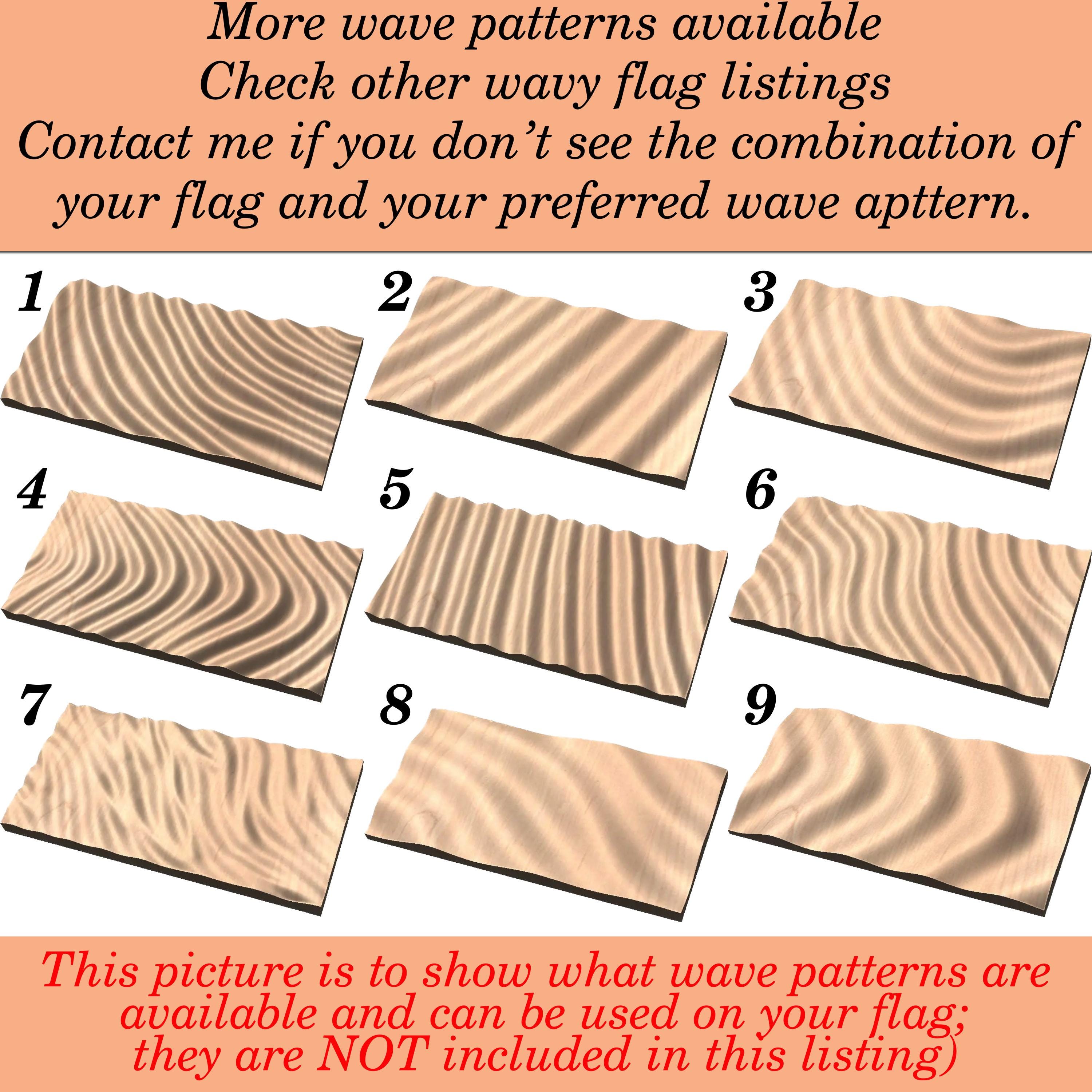 3D Wavy Maryland State Flag (pattern 4) CNC Files | Stl | Crv3d | 3D ...