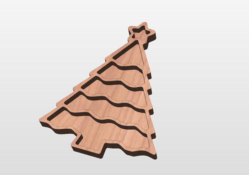 Christmas Tree Shape Tray CNC Files | Vectors | Svg | Dxf | Pdf | Crv ...