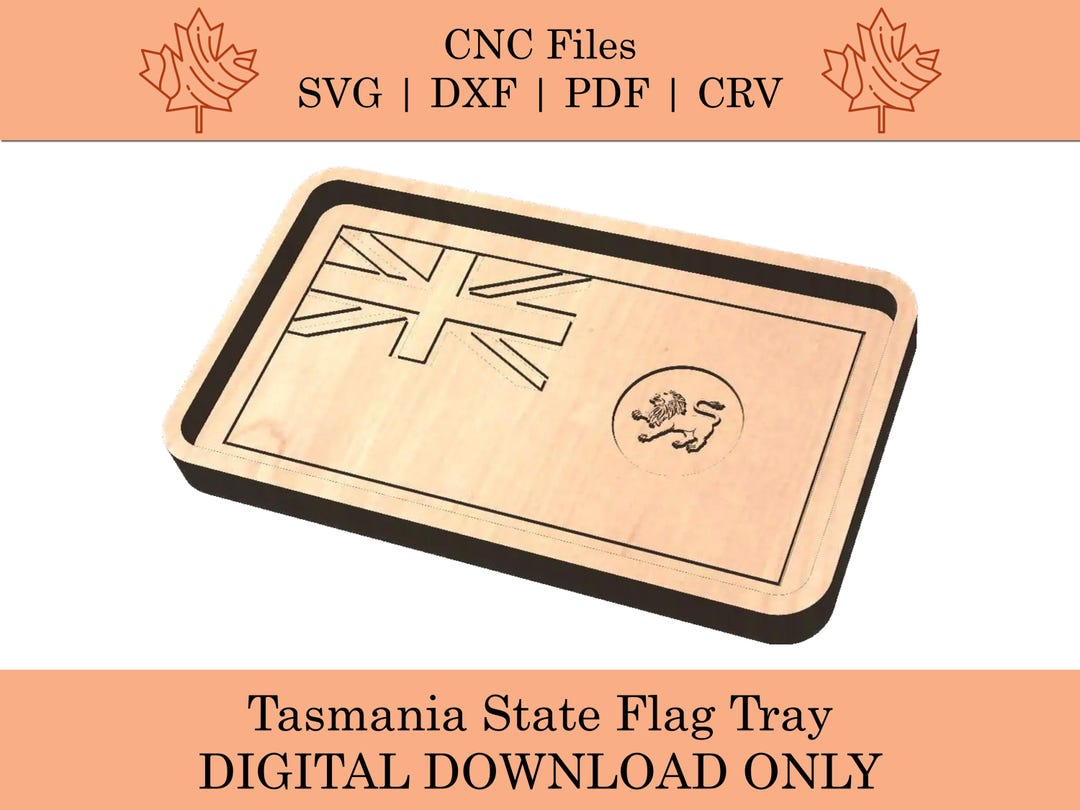 Tasmania State Flag Tray CNC Files | Svg | Dxf | Pdf | Crv | Hobart ...