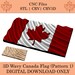 3D Wavy Canada Flag (pattern 1) CNC Files | Stl | Crv | Crv3d | 3D ...