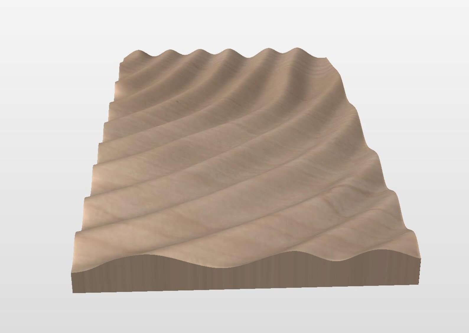 3D Wave Model (pattern 1) | STL | CNC Files | 3D Model | Wavy Flag | 3D ...