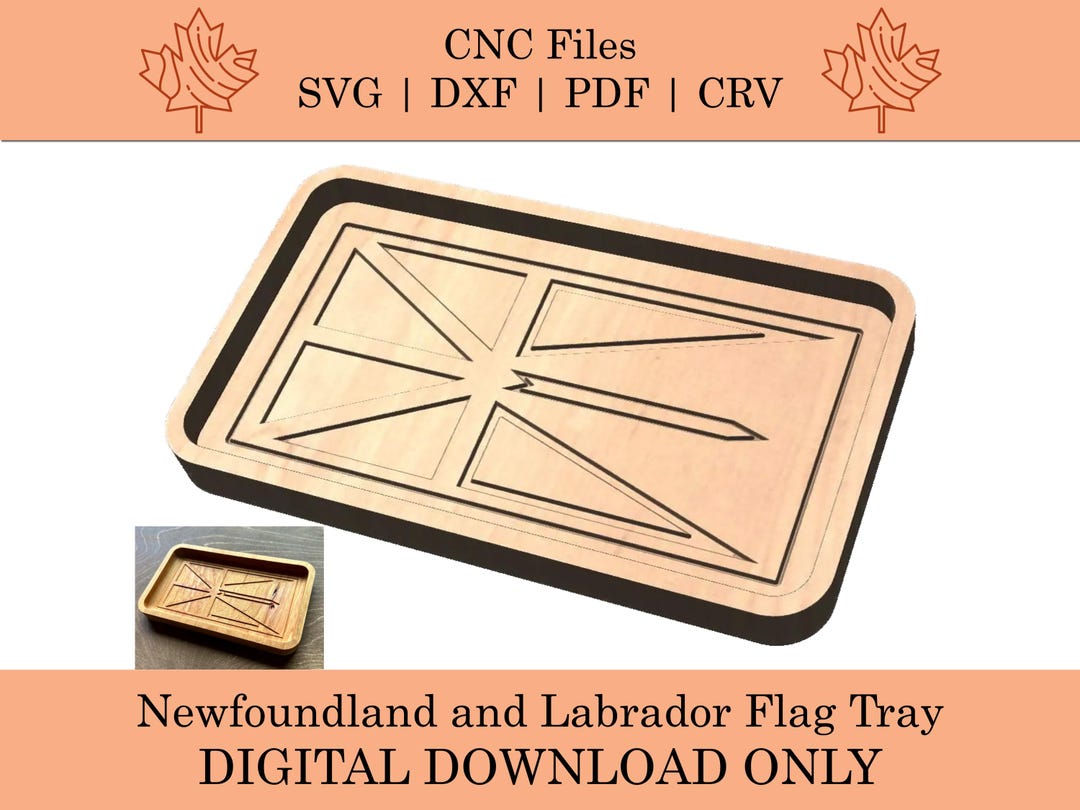 Newfoundland and Labrador Flag Tray CNC Files | Catchall Tray | Snack ...