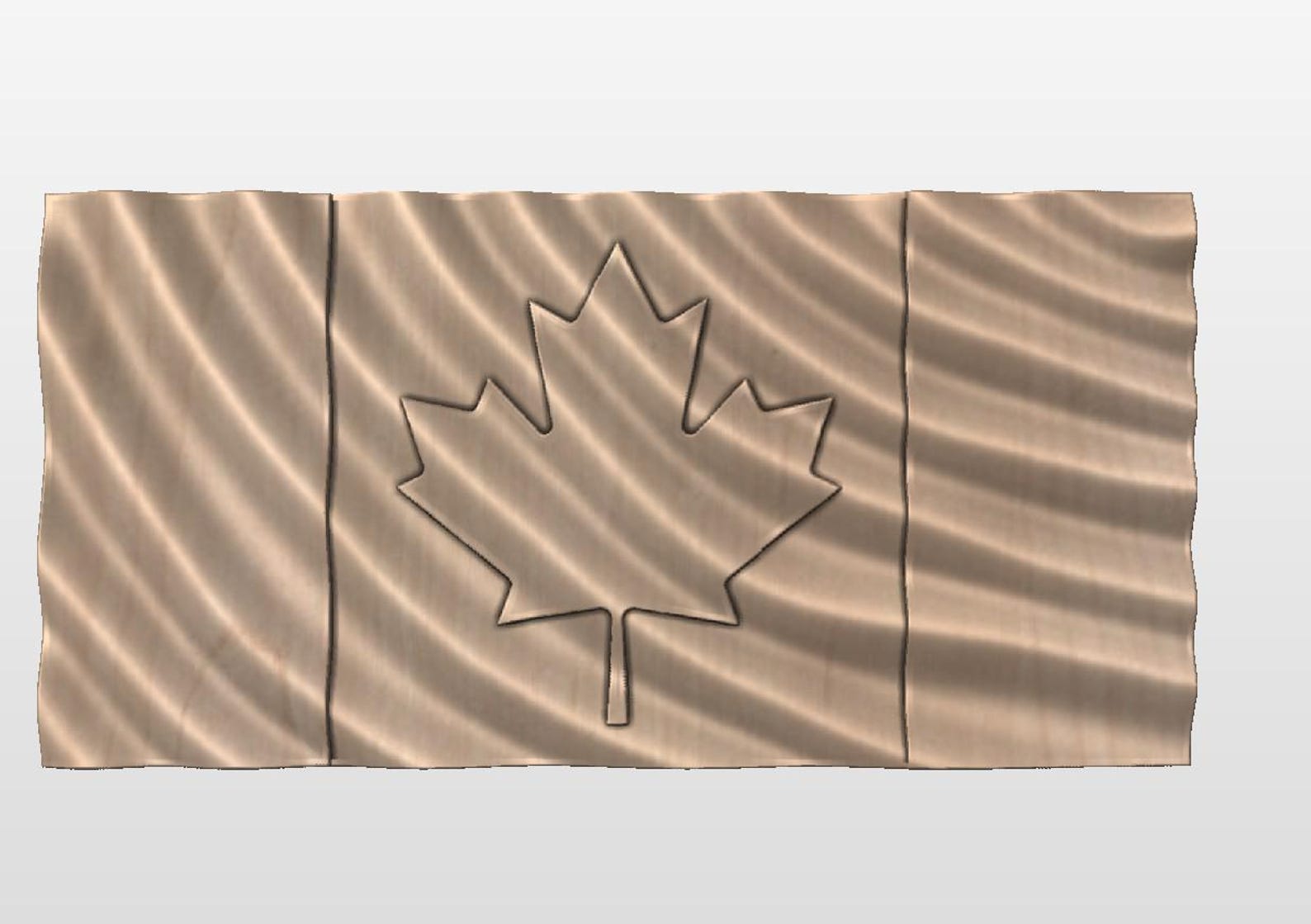 3D Wavy Canada Flag (pattern 1) CNC Files | Stl | Crv | Crv3d | 3D ...