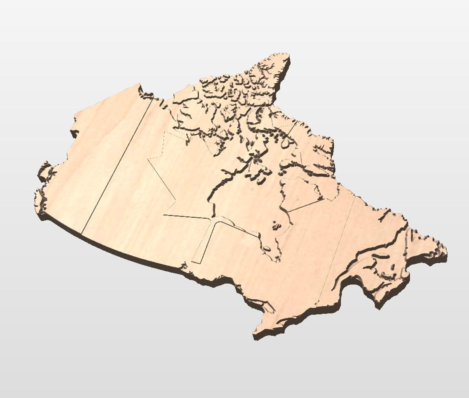 Canada Map Flag (detailed) CNC Files | Svg | Dxf | Pdf | Crv | Maple ...