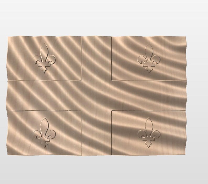 3D Wavy Quebec Flag (pattern 1) CNC Files - Premium | Stl | Svg | Dxf ...