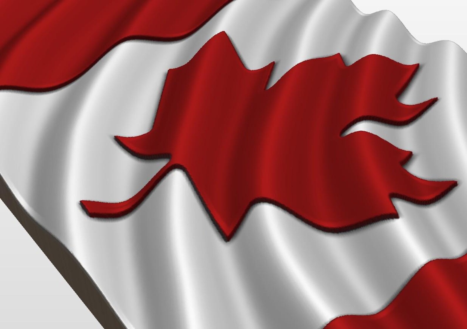 3D Wavy Canada Flag (pattern 1) CNC Files | Stl | Crv | Crv3d | 3D ...