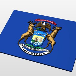 3D Michigan State Flag CNC Files | Stl | 3D Model | Detroit | Lansing ...