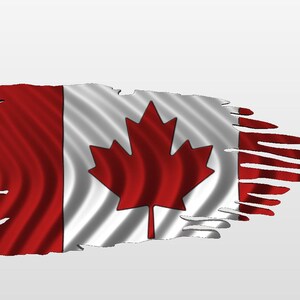 3D Wavy Tattered Canada Flag CNC Files | Stl | Crv | Crv3d | 3D Model ...