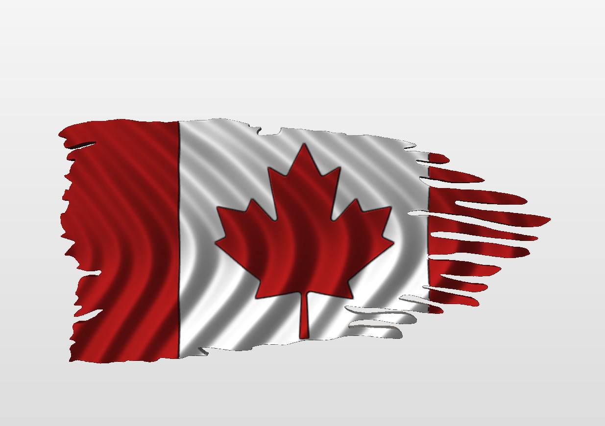 3D Wavy Tattered Canada Flag CNC Files | Stl | Crv | Crv3d | 3D Model ...