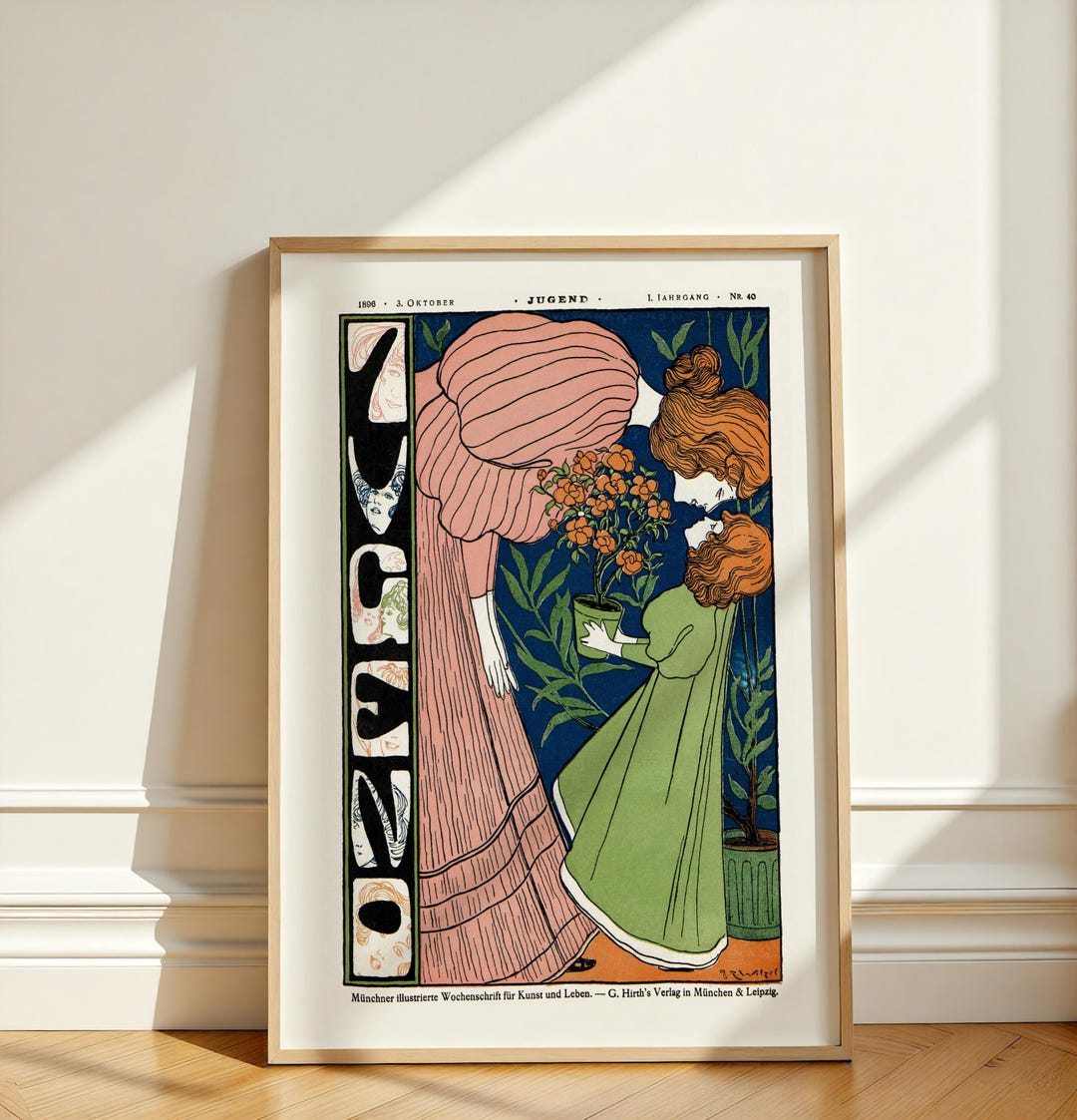 Vintage Jugendstil Mother's Day Art Nouveau Print (digital Download) - Etsy