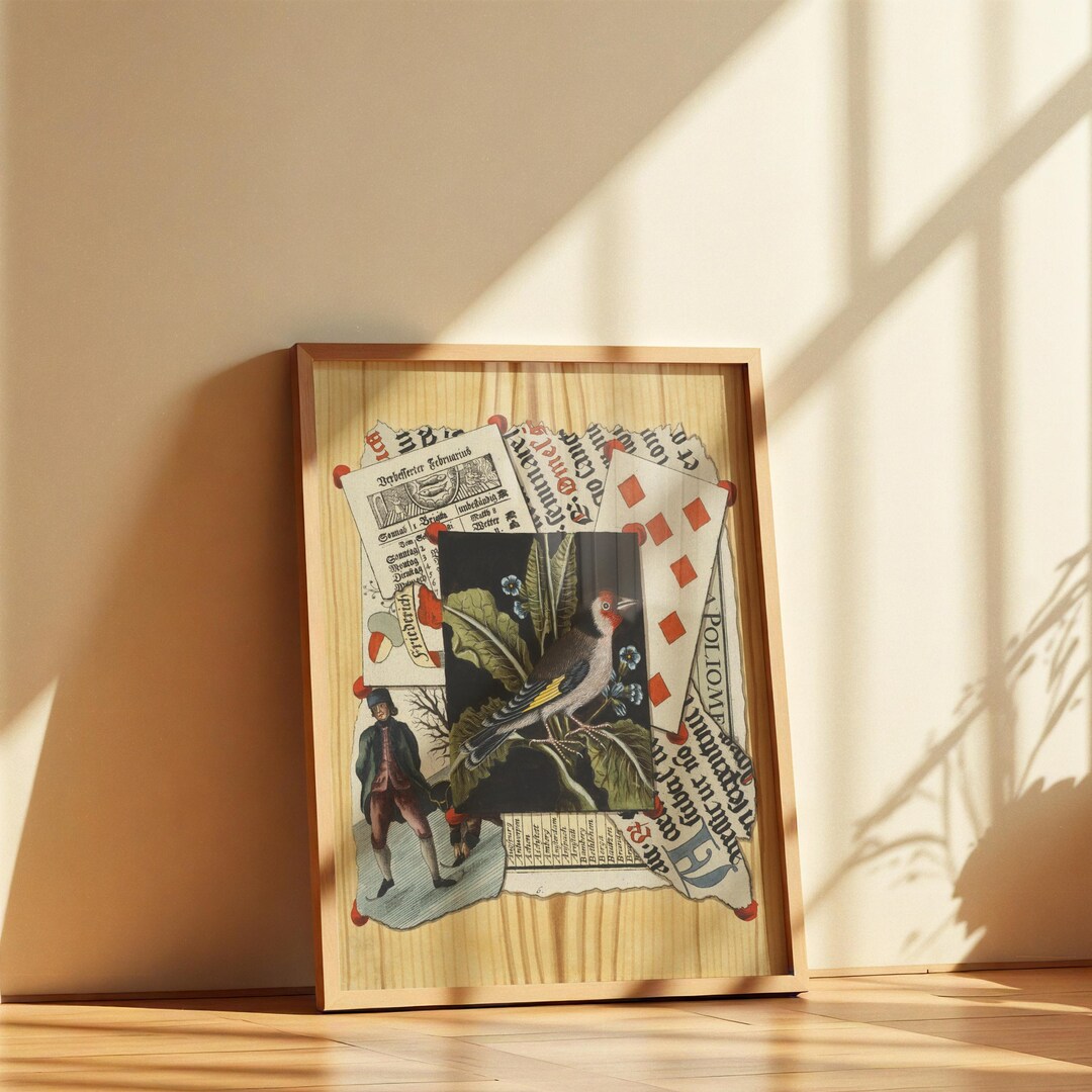 Goldfinch Playing Cards Print, Vintage Trompe-l'œil Art, Classic Still ...