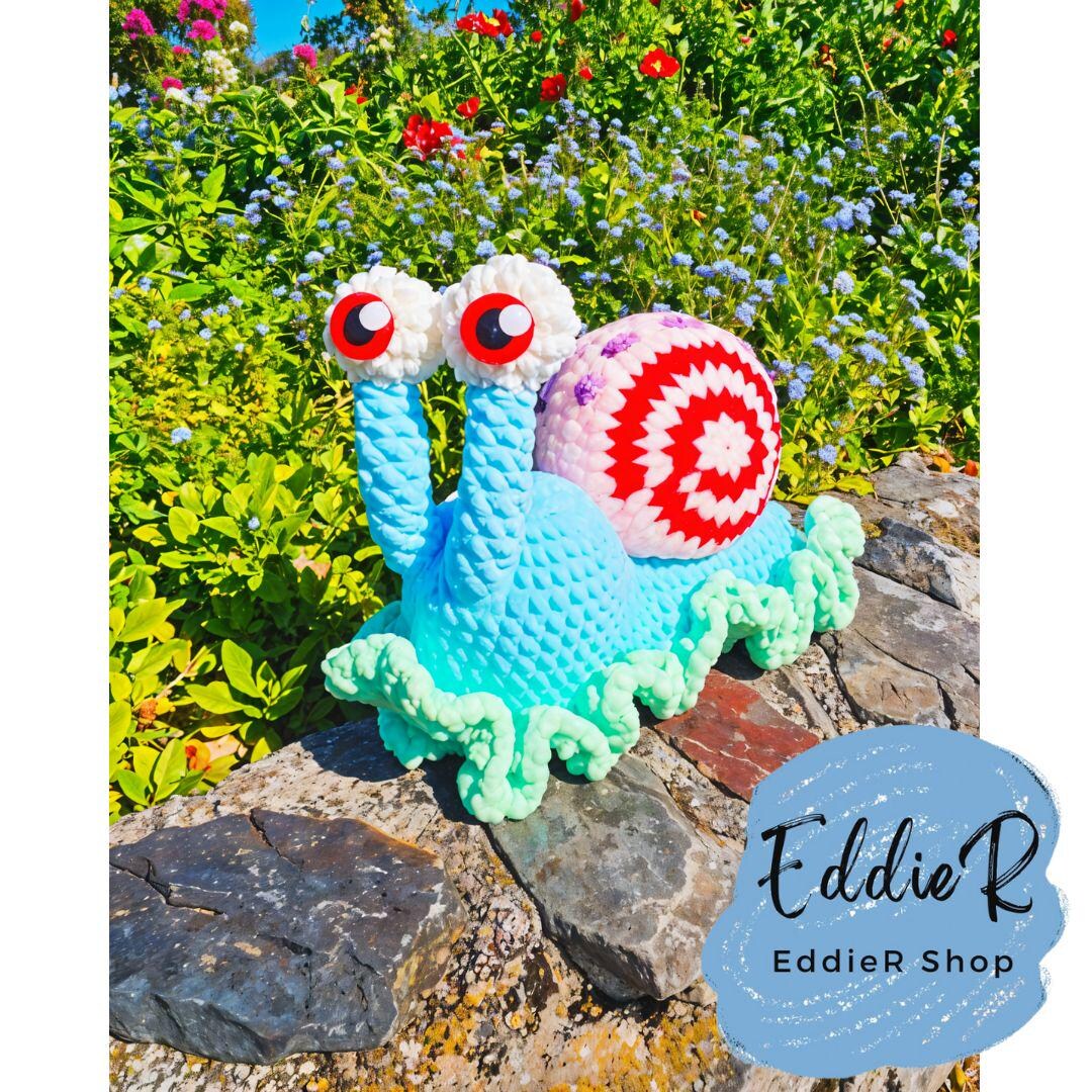 Crochet Cute Snail Keychain Free PDF Pattern, Crochet Snail Keychain ...
