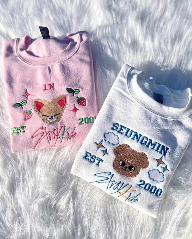 Skzoo Characters Embroidered Shirt, SKZ Concert Apparel SKZ Animal ...