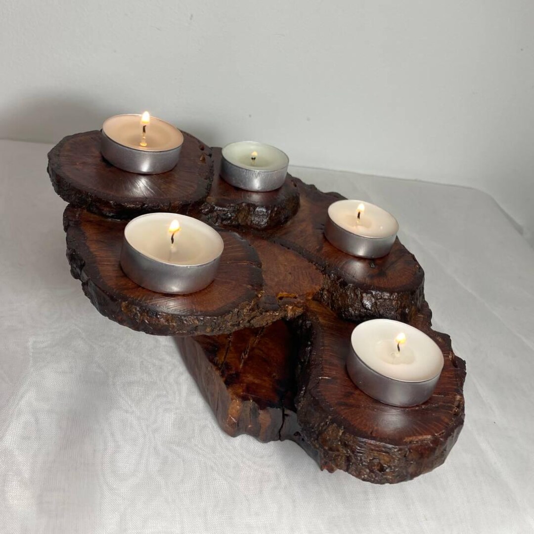 Wooden Candle Holder Handmade Candle Holder Modern Unique Favors Gifts ...