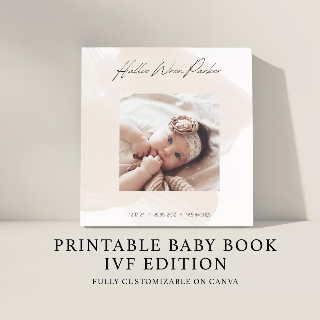 IVF Digital Baby Photo Book, First Year Baby Book, Ivf Memory Book ...