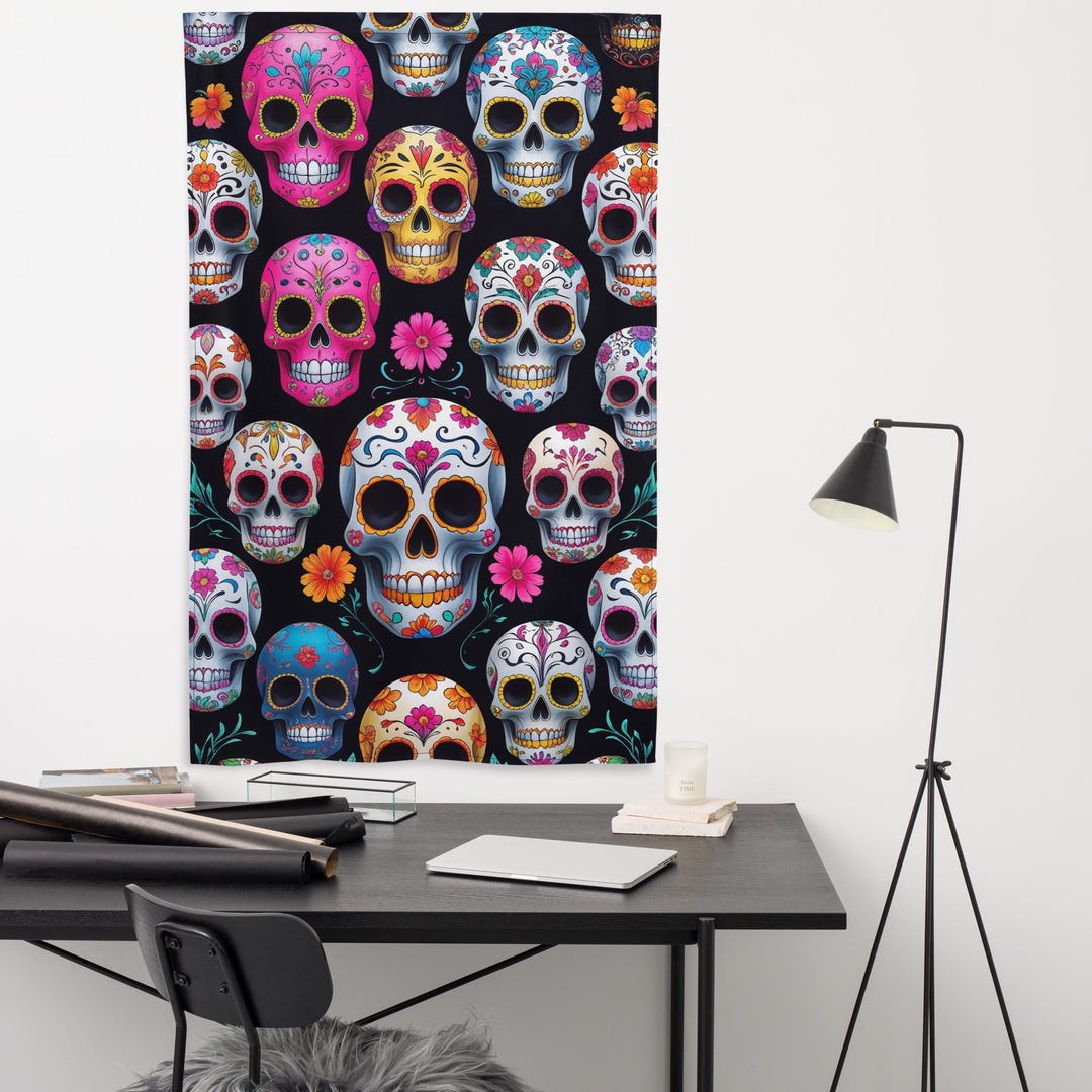 Colorful Skulls Poster, Wall Art, Decor, - Etsy