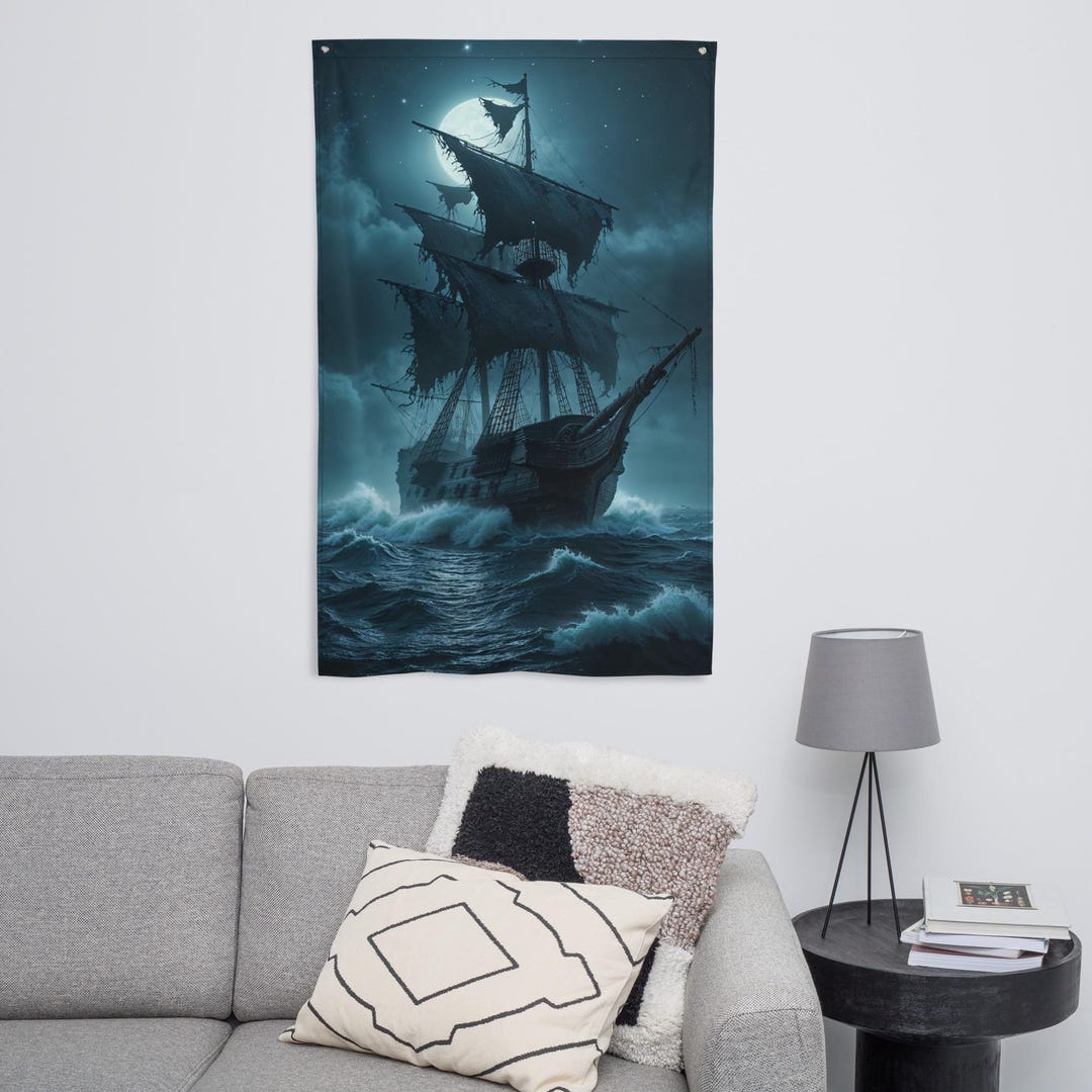 Ghost Ship Poster, Wall Art, Decor, Fabric Print - Etsy