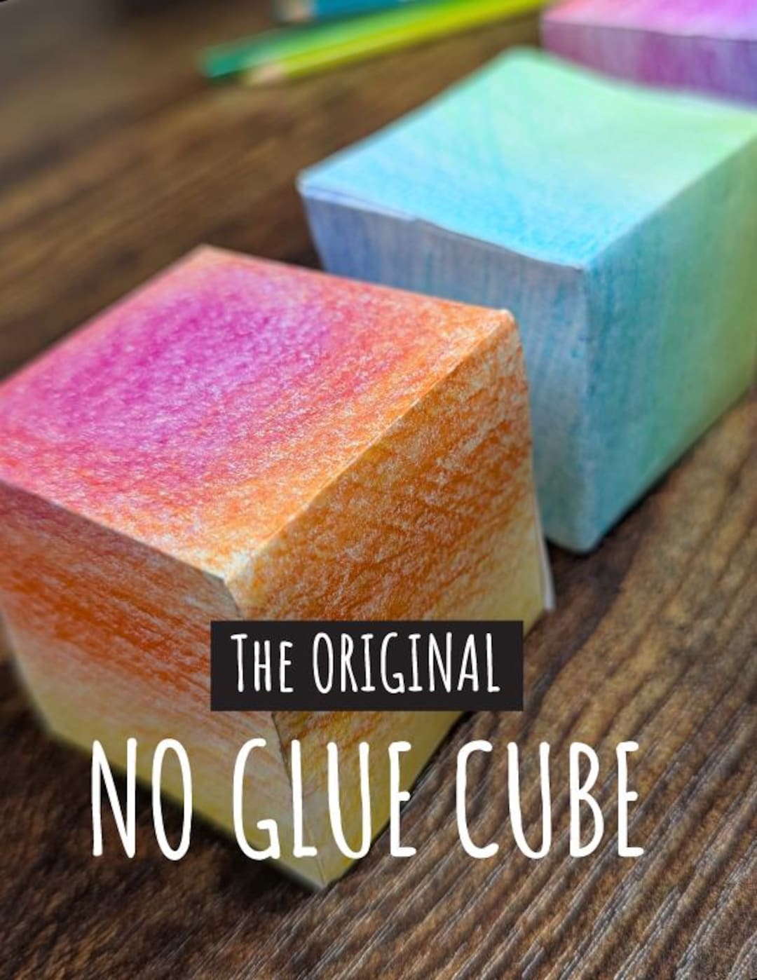 No Glue Cube Template - Etsy