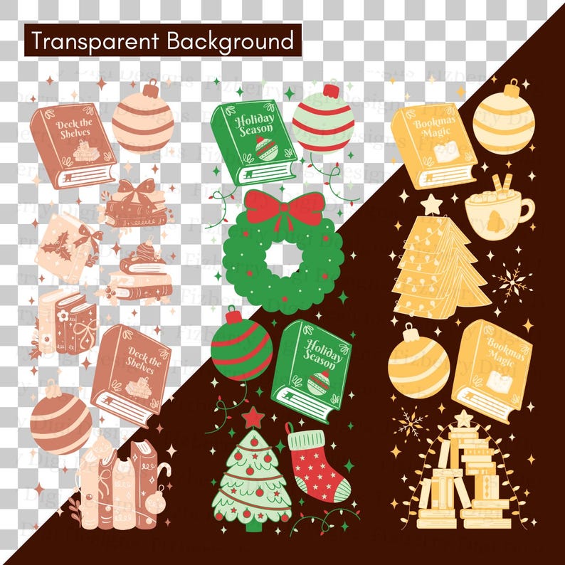 5 Christmas Book Trope Bookmark SVG Bundle, Spicy Book Png, Reading ...