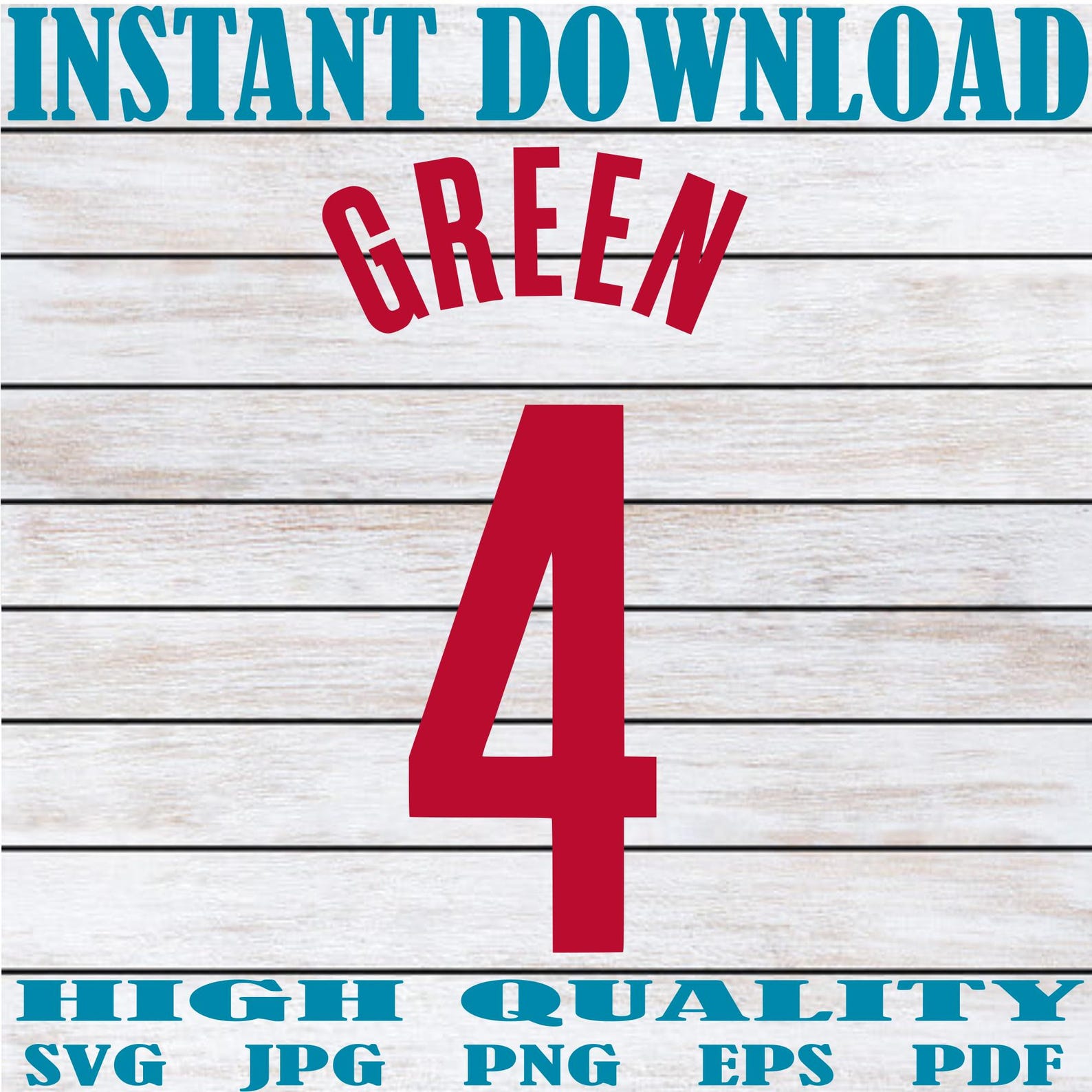 Jalen Green Jersey Number 4 SVG | PNG | PDF (digital Download) - Etsy