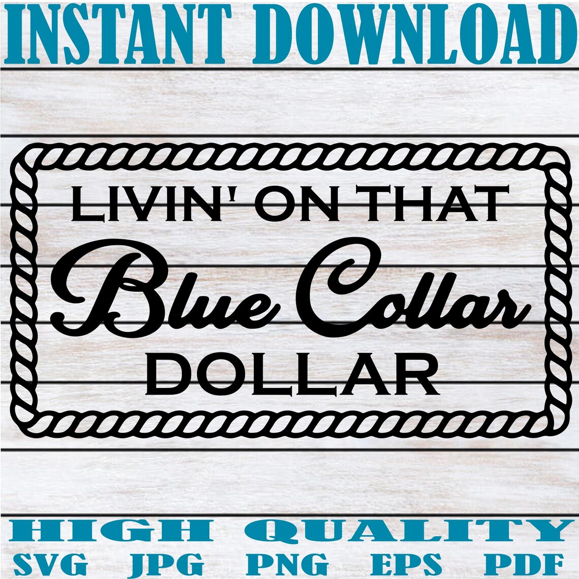Blue Collar Sublimation Design, Western Cowboy Graphic Design, Country ...