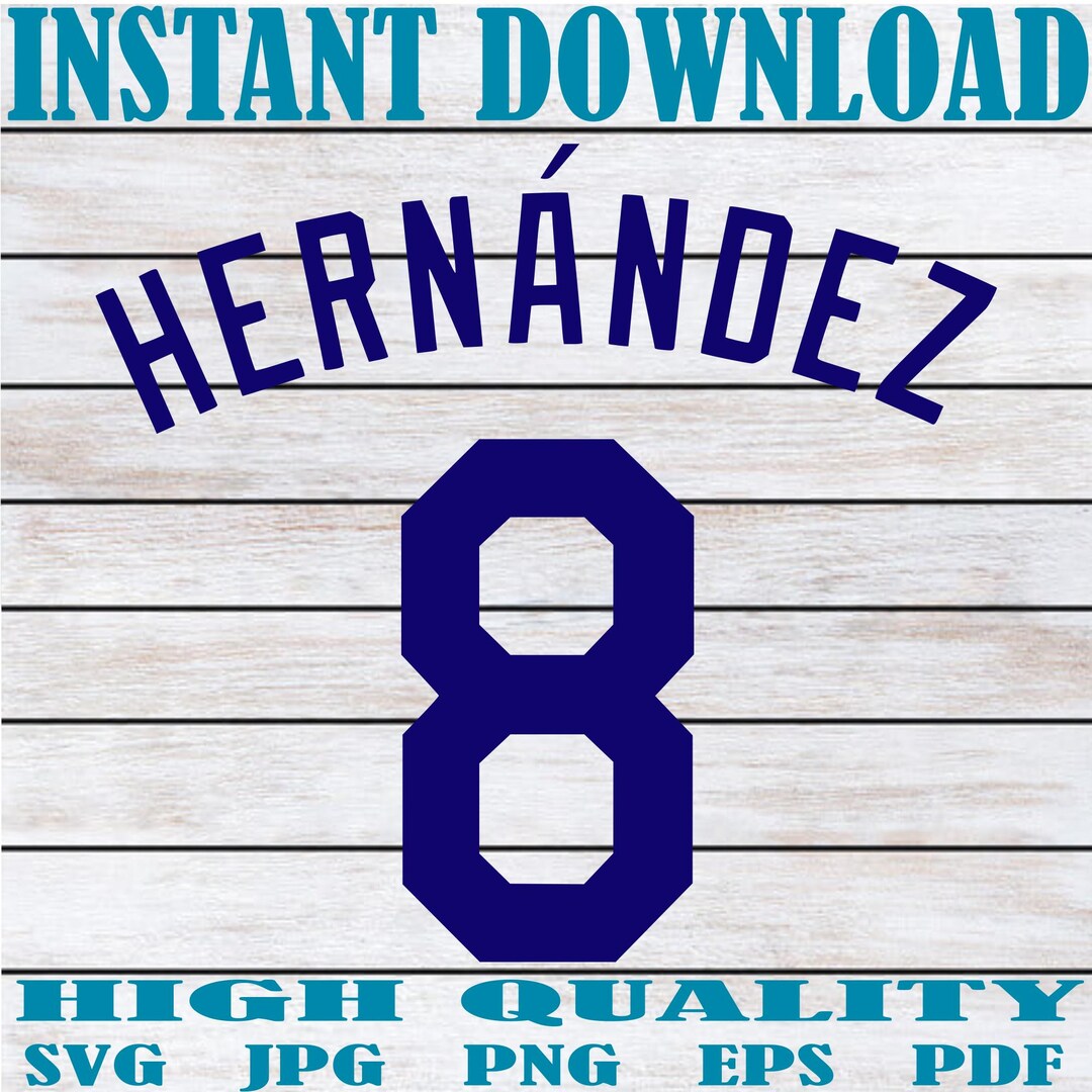 Hernández Jersey SVG PNG JPG Eps Pdf | Enrique Hernández Jersey Number ...