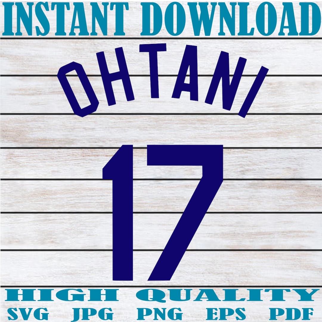 Ohtani Jersey SVG PNG JPG Eps Pdf | Shohei Ohtani Jersey Number 17 Svg ...