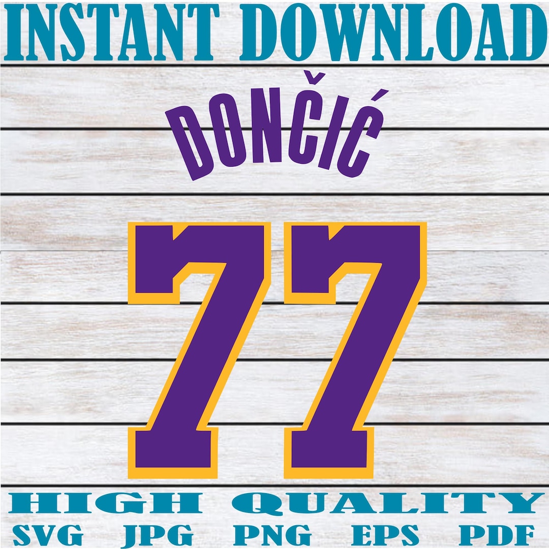 Doncic Jersey SVG PNG JPG Eps Pdf | Luka Doncic Jersey Number 77 Svg ...