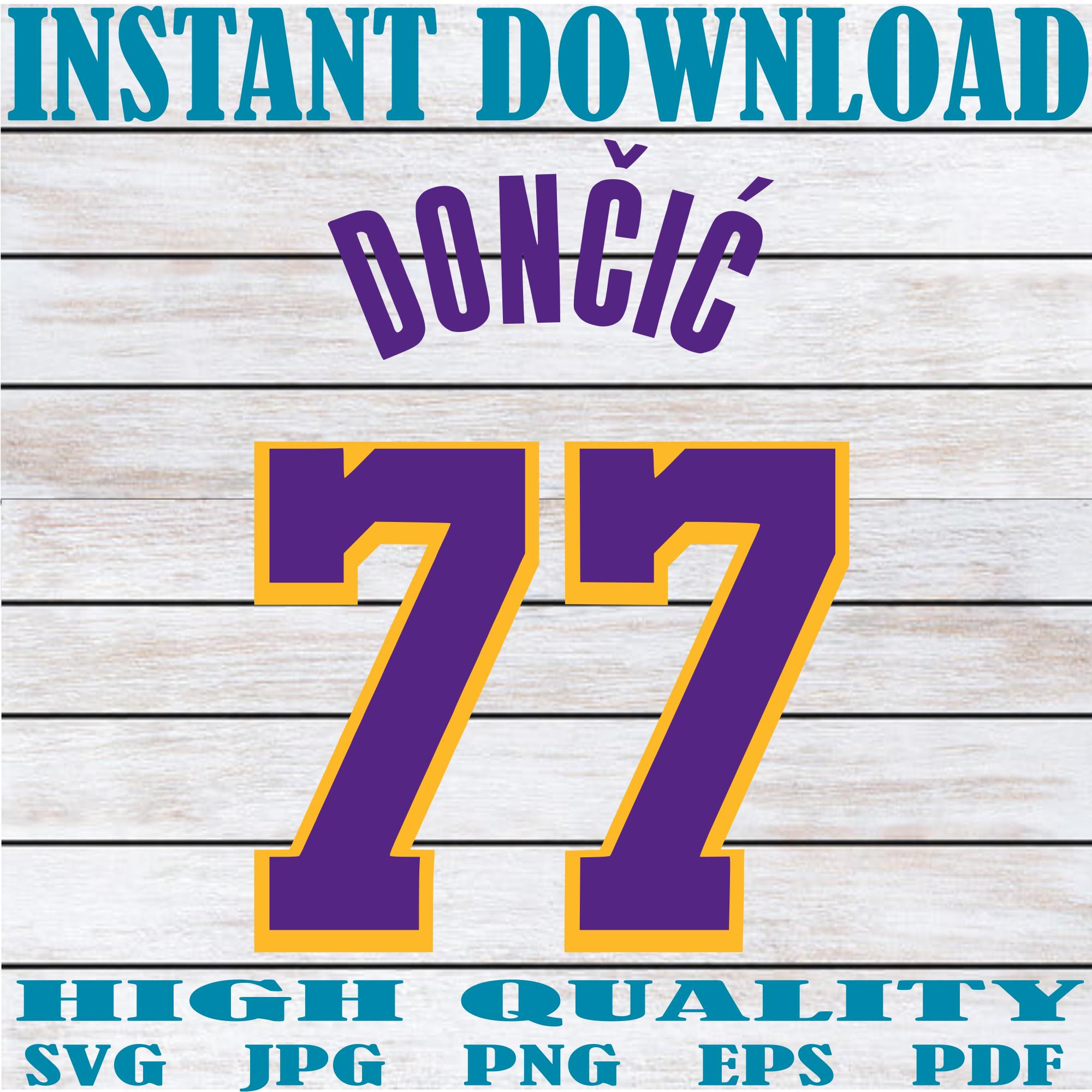 Doncic Jersey SVG PNG JPG Eps Pdf | Luka Doncic Jersey Number 77 Svg ...