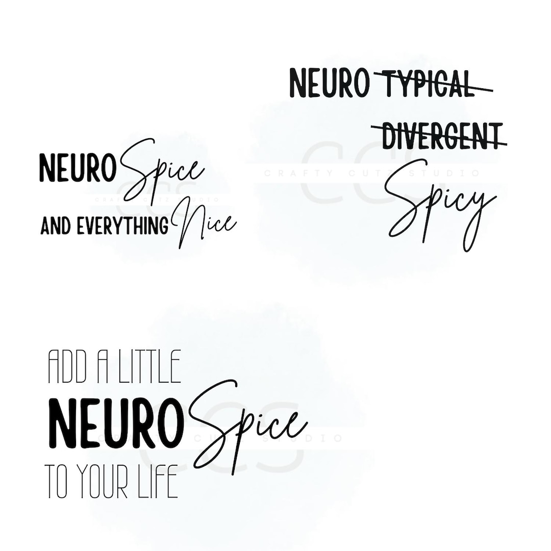 Neurospice 3 Pack SVG PNG Digital Download, Neurospice and Everything ...